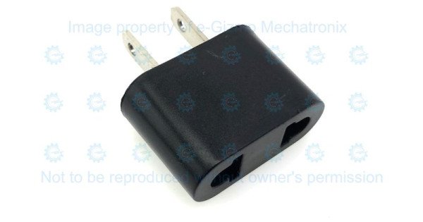 VDE (Round Europlug) to US Flat Plug Coversion Adapter 6A Yasaki